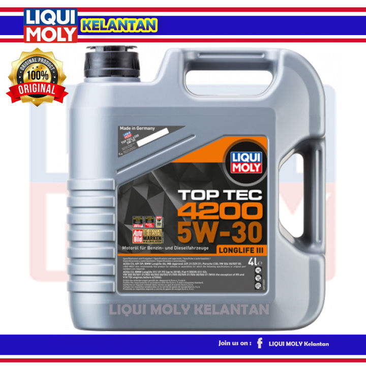 LIQUI MOLY TOP TEC 4200 5W-30 ENGINE OIL | Lazada