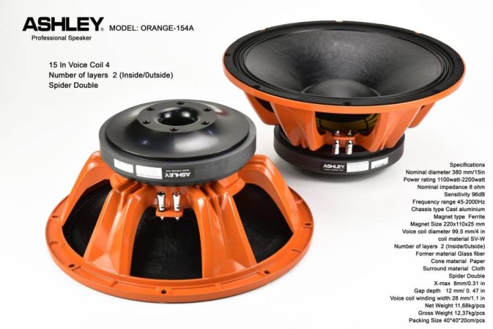 SPEAKER KOMPONEN ASHLEY ORANGE 154A / 154 A 15 INCH | Lazada Indonesia