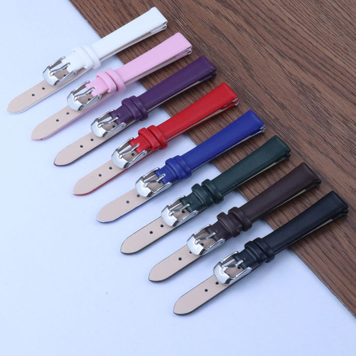 High Quality Calfskin Plain Watch Band Soft Leather Wristband Ultra ...