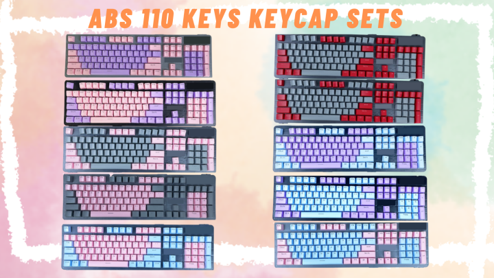 110 Keys ABS Keycaps Light Transmission Mechanical Keyboard Keycaps ...