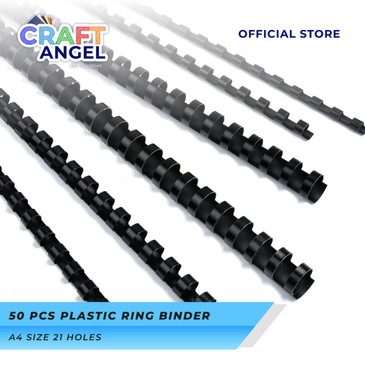 Plastic Binder Rings 1Box(50 PCS) A4 Size 21 Holes 50-150 Sheets ...