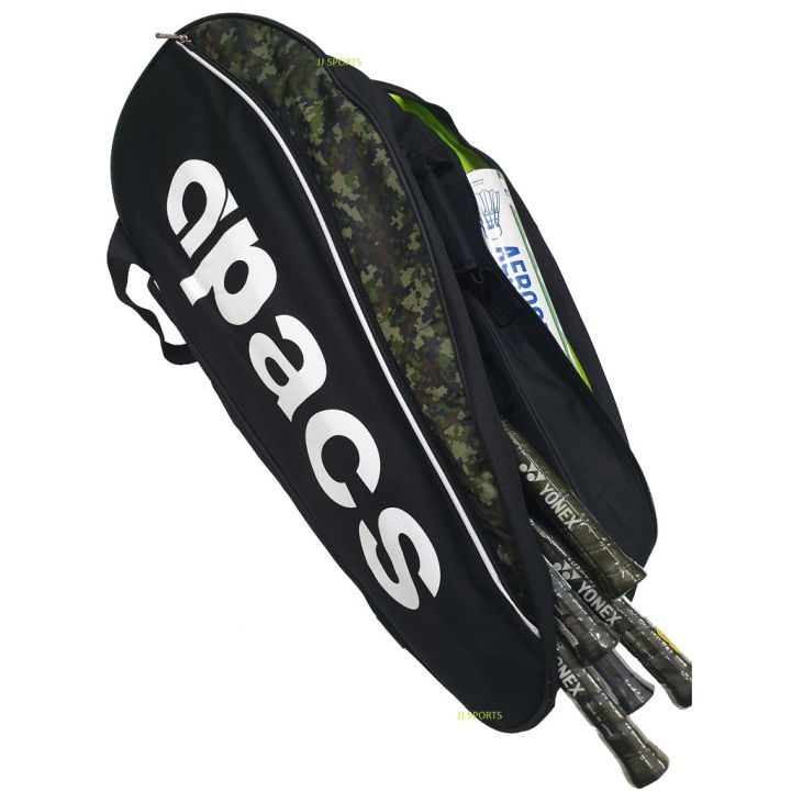 APACS BADMINTON BAG 2 ZIP BACKPACK(Single Theal+ Shoe Compartment ...