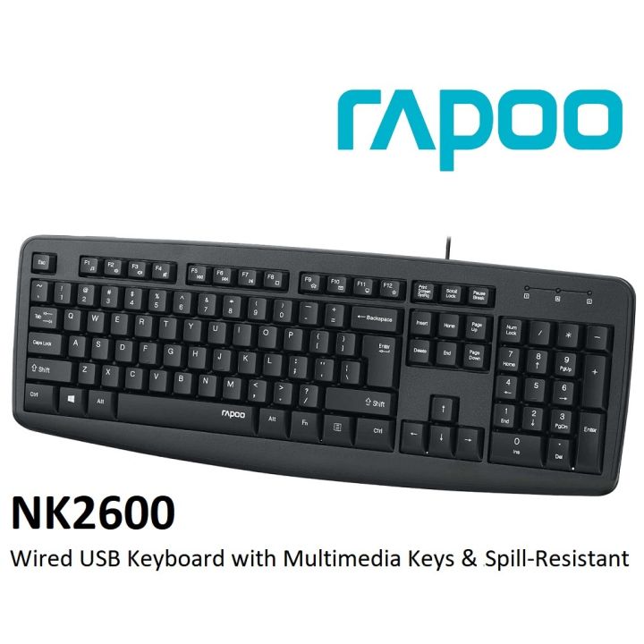 Rapoo NK2600 Wired Keyboard | Lazada PH