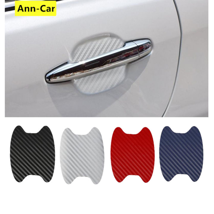 【Ready Stock】Universal Carbon Fiber Auto Car Door Handle Stickers Car ...