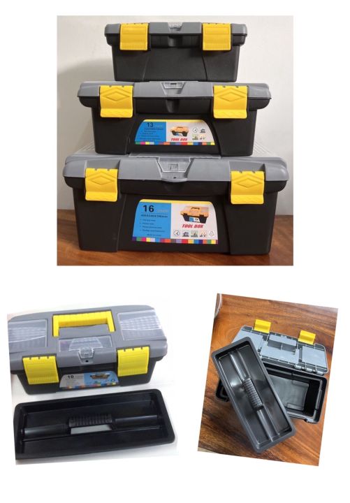 Portable heavy duty toolbox plastic storage for hardware/electrical ...