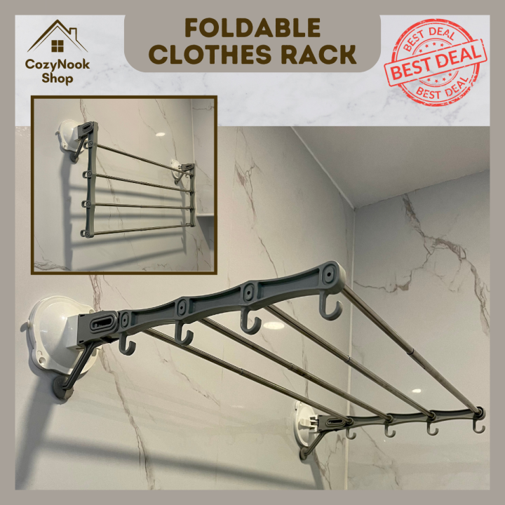 CozyNook Foldable Clothes Rack | Telescopic Drying Rack | Wall Rack ...