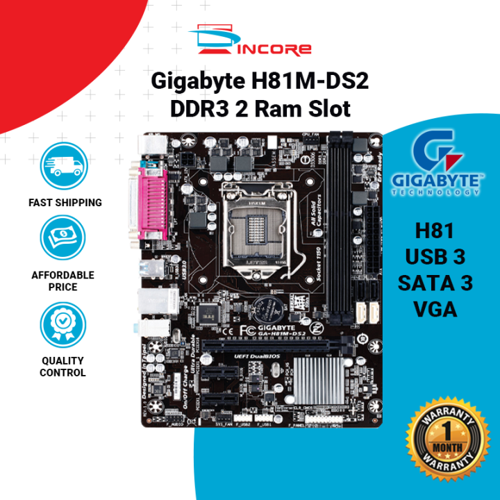 Gigabyte H81M-DS2 Socket 1150 DDR3 Intel H81 Motherboard Intel ...