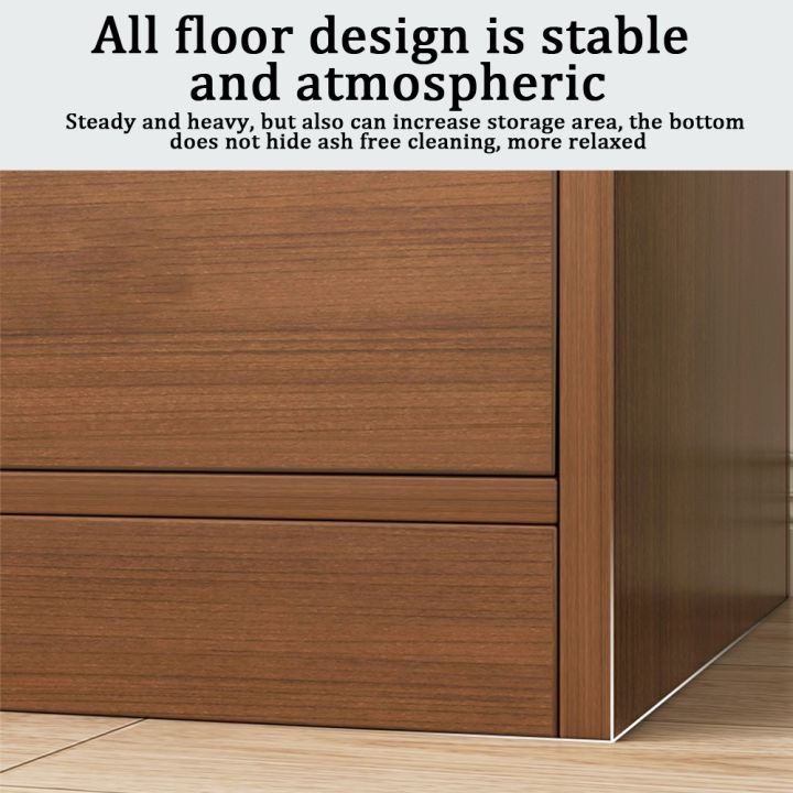 [On Hand]Nordic Luxury Sliding Door Wardrobe Cabinet Wood Furniture ...