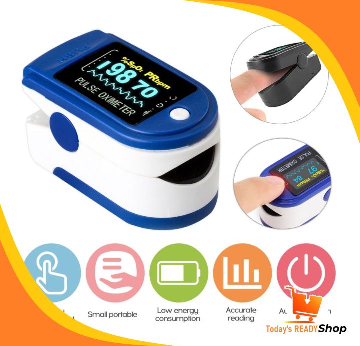 Blood Oxygen Finger Pulse Oximeter Digital Fingertip Finger Pulse ...