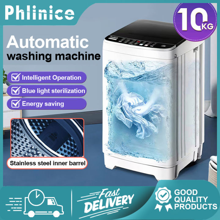 Phlinice household automatic 10KG washing machine, eight programs, top ...