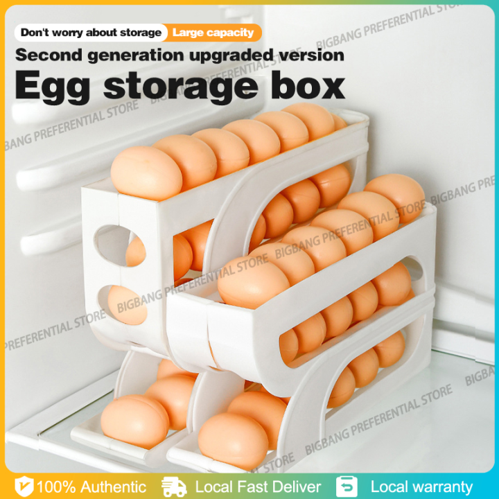 New Upgrade 3/4-layer Refrigerator Egg Storage Box More space saving ...