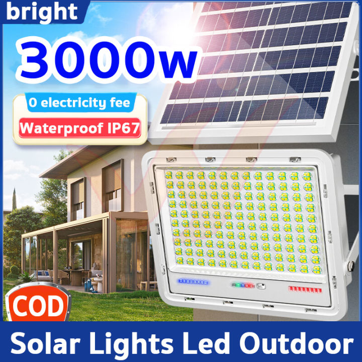 【BUY 1 TAKE 1】 Solar Light outdoor Solar flood light outdoor waterproof led 1000W/2000W/3000W ...