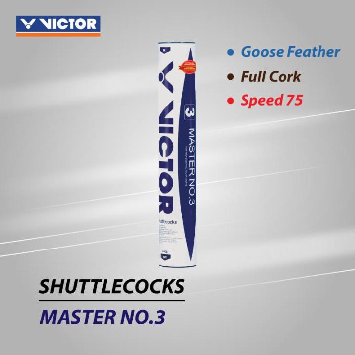 VICTOR ลูกแบดมินตัน MASTER NO.3 (12ลูก) | Lazada.co.th