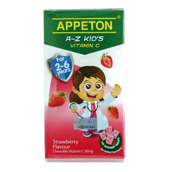 APPETON A-Z KID'S VITAMIN C 30MG STRAWBERRY FLAVOUR 100S | Lazada