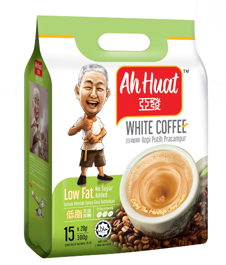 Ah Huat low fat no sugar White Coffee (20gx15's) | Lazada