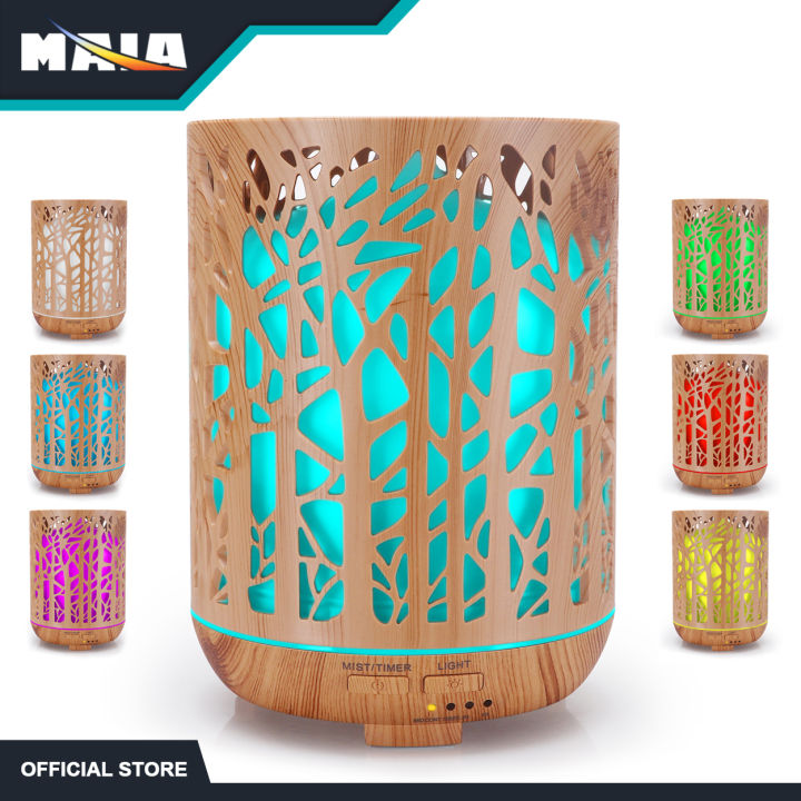 MAIA 300ML Forest Hollow Humidifier Wood Grain Household Ultrasonic ...
