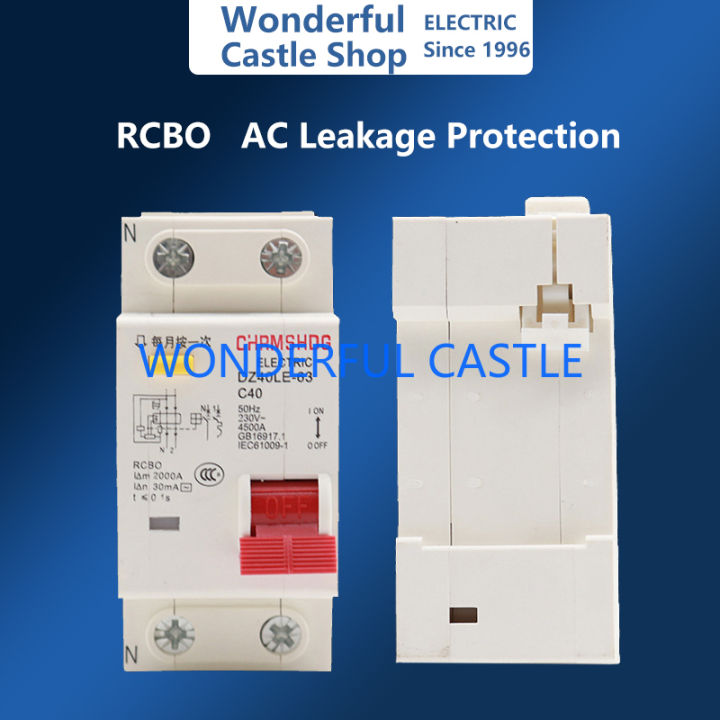 Type A AC CLASS Rcbo 110V 220V RCCB 10A 20a 40A 50A 63A 30mA Residual ...