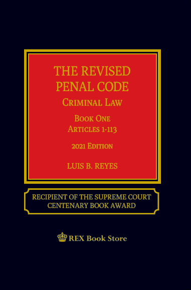 The Revised Penal Code Book I- Luis B. Reyes (2021 Edition) Cloth Bound | Lazada PH