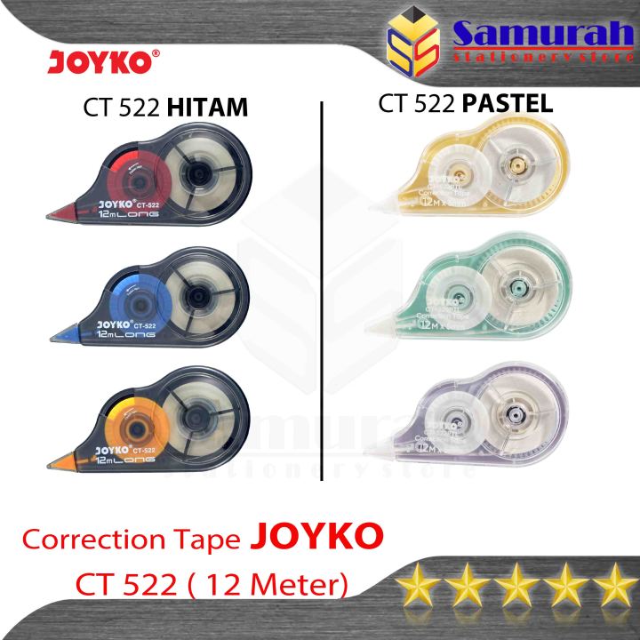 Correction Tape Joyko CT-522 12 Meter / Tip-Ex Kertas Rol CT 522 12 M ...