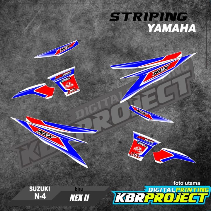 Nex II striping nex II motor suzuki motor sticker variasi Racing IP.N-4 ...