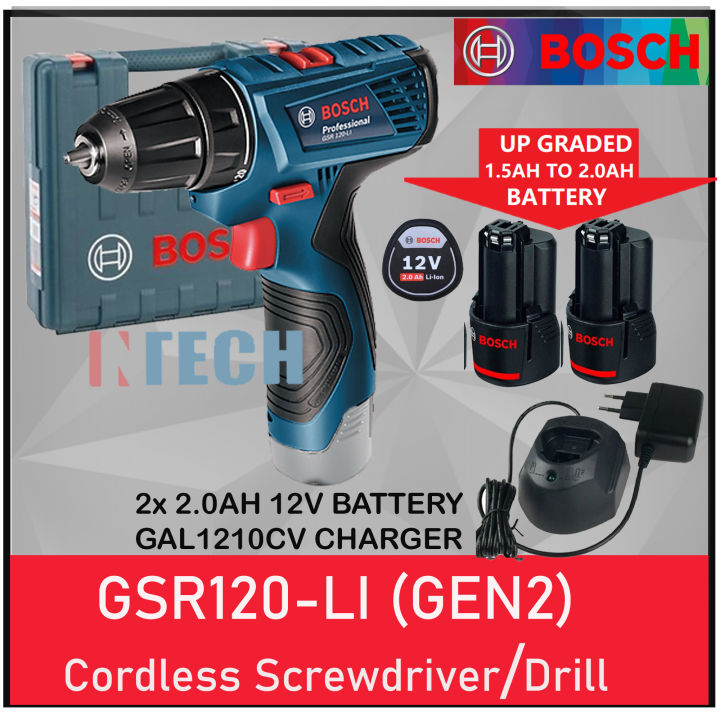 BOSCH GSR120-LI BOSCH CORDLESS SCREWDRIVER / DRILL | Lazada