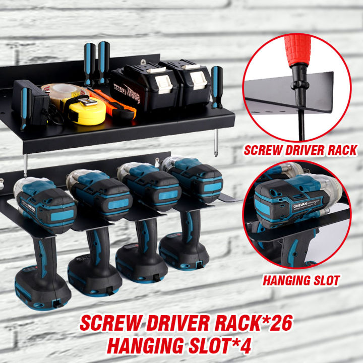 Yofidra®Power Tool Battery Mount Holder Tool Storage Rack Bracket Fit ...