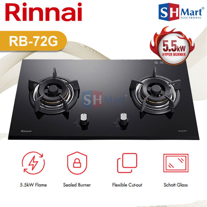 KOMPOR TANAM RINNAI 2 TUNGKU RB-72G / RB72G SAFETY DEVICE GARANSI RESMI | Lazada Indonesia