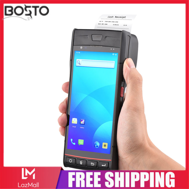 Handheld POS Receipt Printer Android 9.0 PDA Terminal 1D/2D/QR Barcode ...