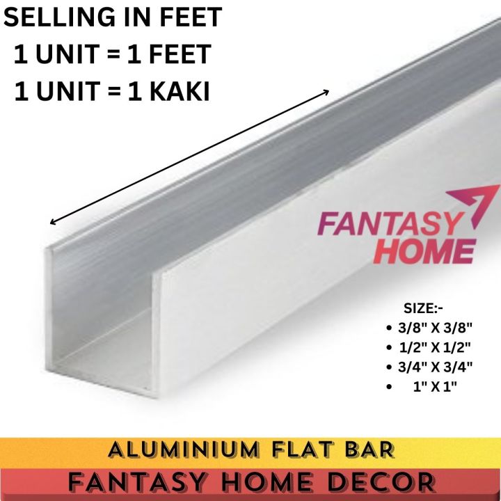 (1FEET) Aluminum Equal Channel Aluminium U Channel Aluminium U Frame U ...