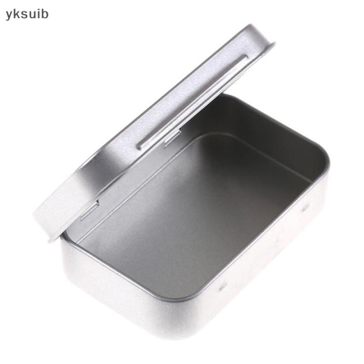 yksuib 95x60x20mm Metal Tin Flip Storage Box Case Organizer For Coin ...