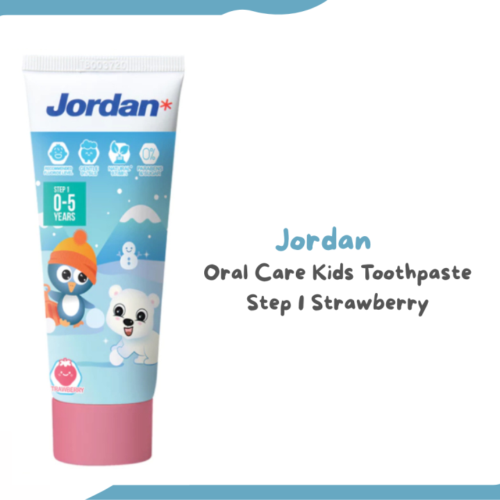 Jordan Oral Care Kids Toothpaste Step 1 Strawberry 75g/Pasta Gigi ...