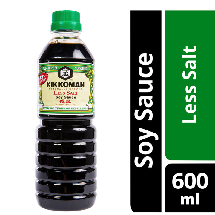 Kikkoman 43% Less Salt All-Purpose Soy Sauce (600ml) | Lazada PH