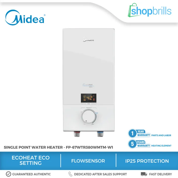 Midea FP-67WTR380WMTM-W1 3.8kW Single Point Water Heater | Lazada PH