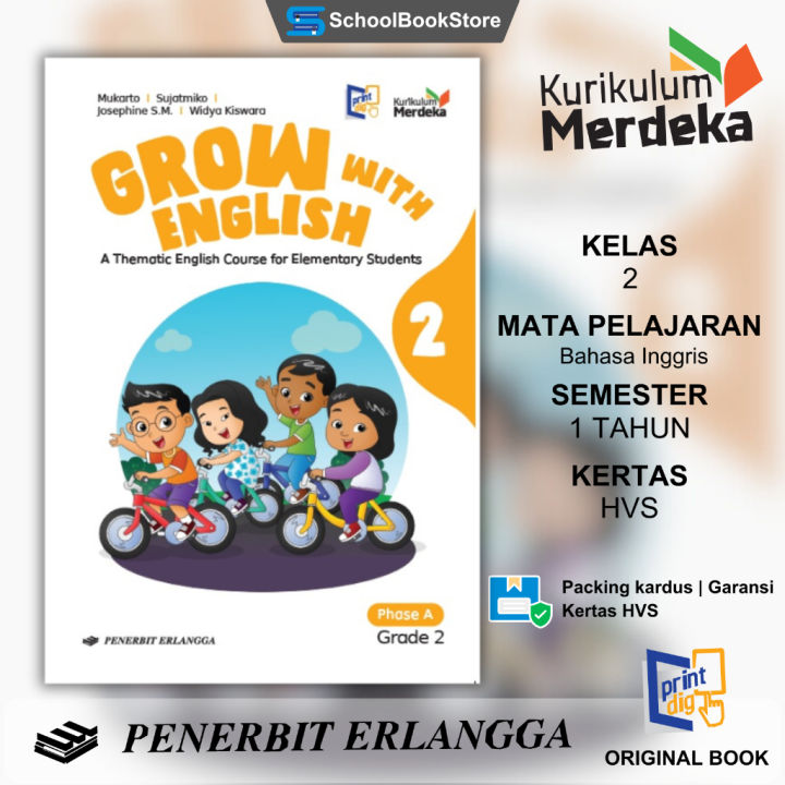Buku Bahasa Inggris Kelas 2 SD Kurikulum Merdeka Penerbit Erlangga | Lazada Indonesia