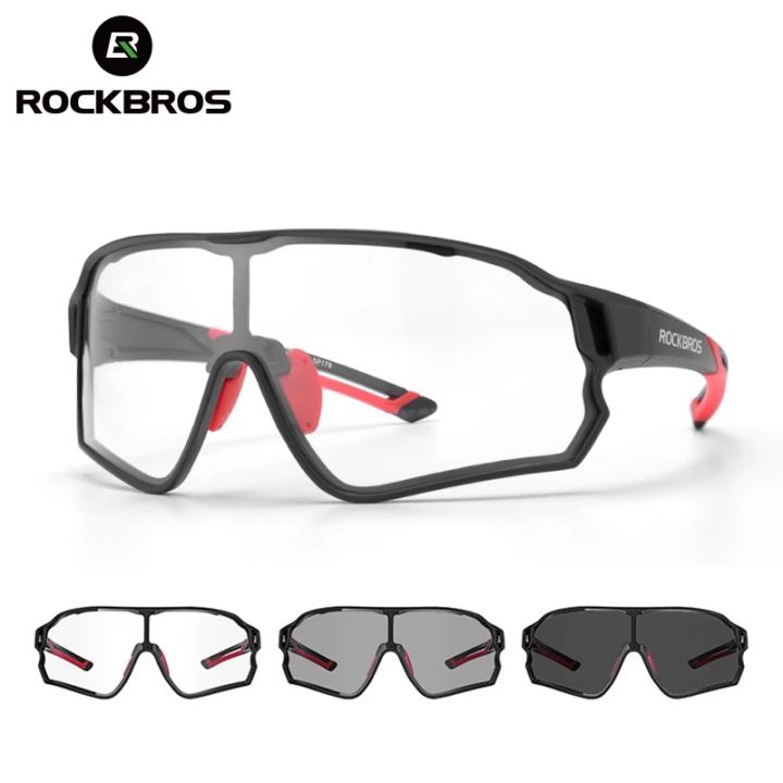 Rockbros Photochromic Bike Glasses Bicycle Uv400 Sports Sunglasses For