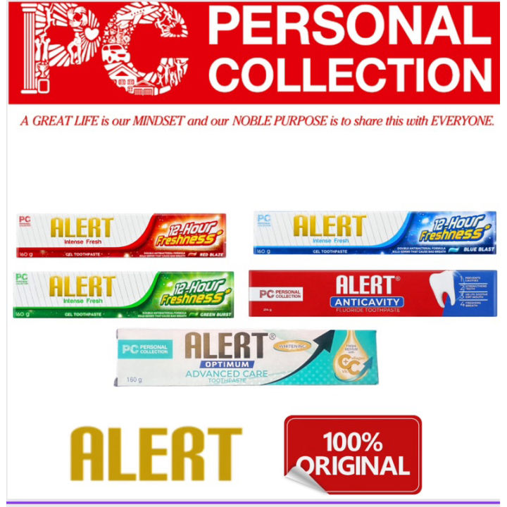 personal collection ALERT TOOTHPASTE anti cavity,whitening 100% ...