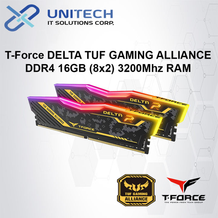 T-Force Delta TUF DDR4 16GB (8x2) 3200Mhz RAM | Lazada PH