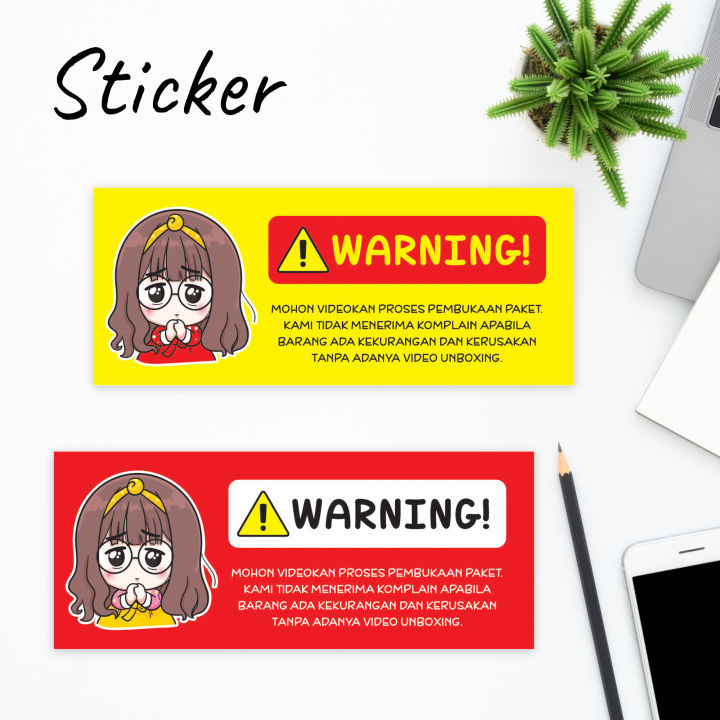 50 Stiker Video Unboxing Label Paket Warning VU001 | Lazada Indonesia