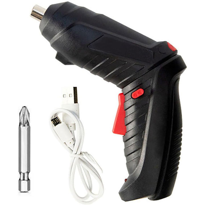 Household Electric Screwdriver Rechargeable Cordless Impact Drill Mini ...