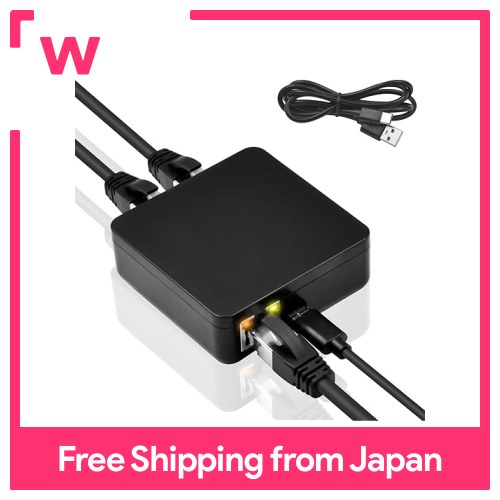 Poyiccot RJ45 LAN branching Simultaneous use 2 ports, 1000Mbps LAN ...