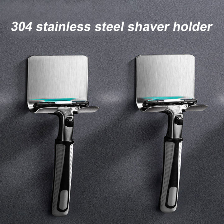 Bathroom Shelf Razor Stand Wall Razor Holder Shower Razor Blade Holder ...