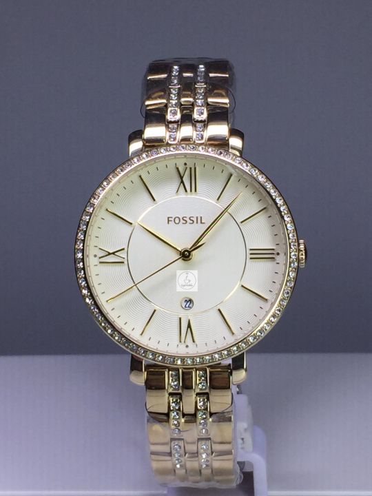 นาฬิกาข้อมือผู้หญิง Fossil รุ่น ES3547 หน้าปัดสีครีม ตัวเรือนและสาย ...