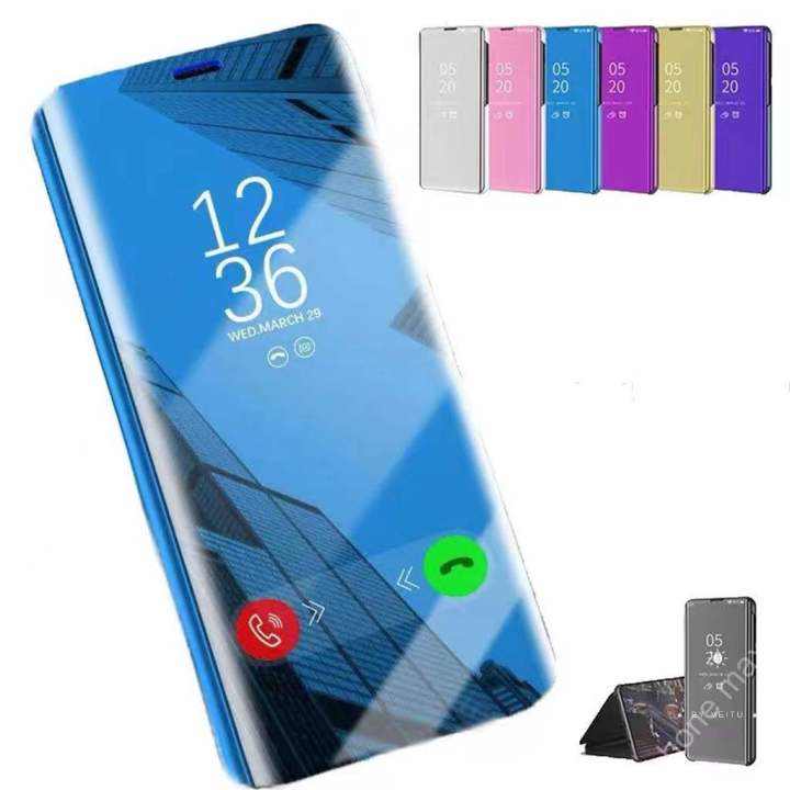 01 เคสฝาพับเงา SAMSUNG S7edge S21 S6edgeplus Note5 Note8 Note9 Note10 ...