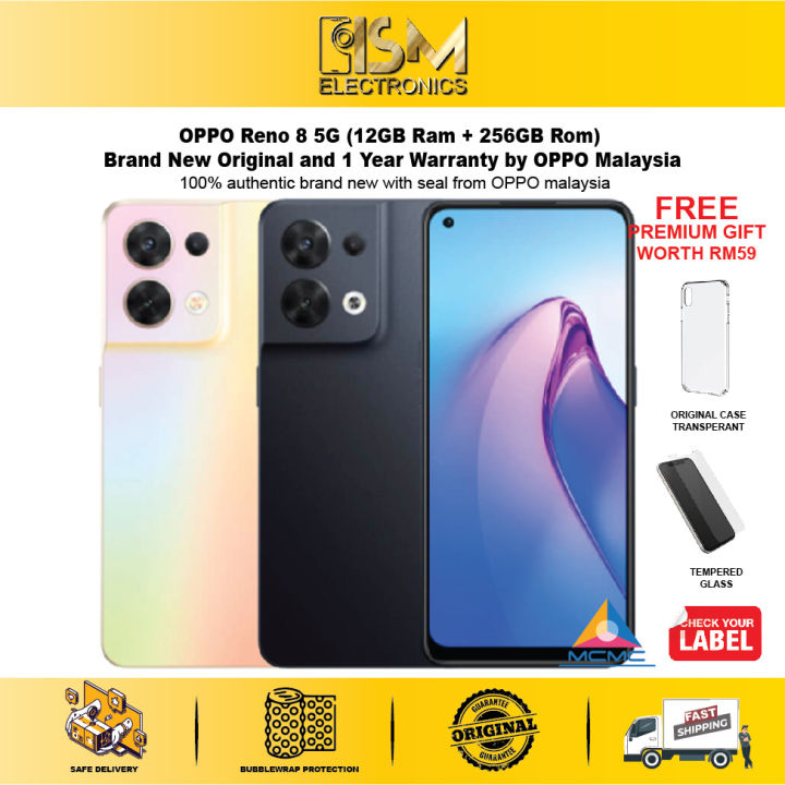 OPPO Reno 8 5G (12GB Ram + 256GB Rom) Original and 1 Year Warranty by ...