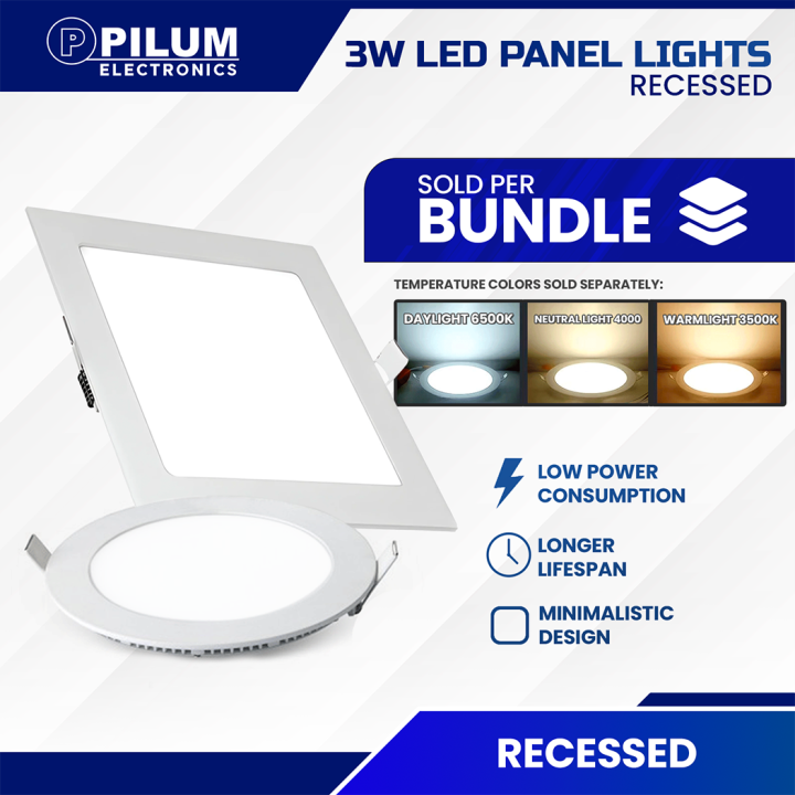 LED RECESSED PANEL LIGHTS / LED Downlight / Ceiling Light / Pin Lights ...