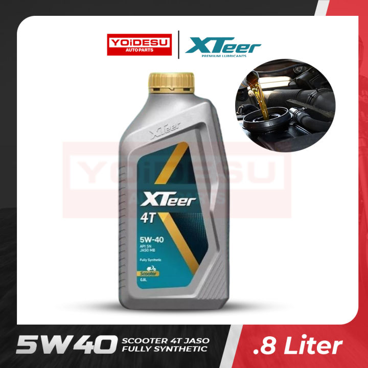 XTEER MOTORCYCLE OIL SCOOTER FULLY SYNTHETIC JASO MB 5W40 .8L ( 1 PC ...