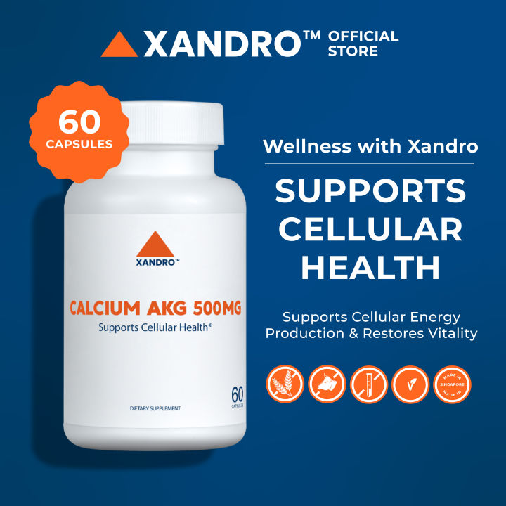 Xandro Lab Calcium AKG 500mg: Boost Endurance & Muscle Recovery ...