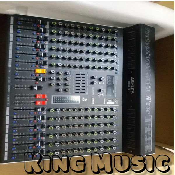 MIXER AUDIO ASHLEY HERO 12 ASHLEY HERO12 ORIGINAL 12 CHANNEL | Lazada ...