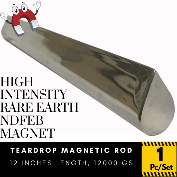 1 Pc. Teardrop Magnetic Rod Metal Separator MagSep Bar 12" Length x 36 ...