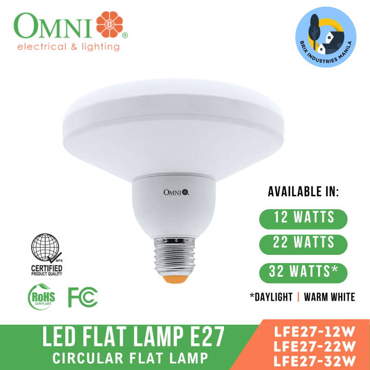 Omni LED Flat Lamp 12W, 22W & 32W–Choose Daylight or Warm White, High ...